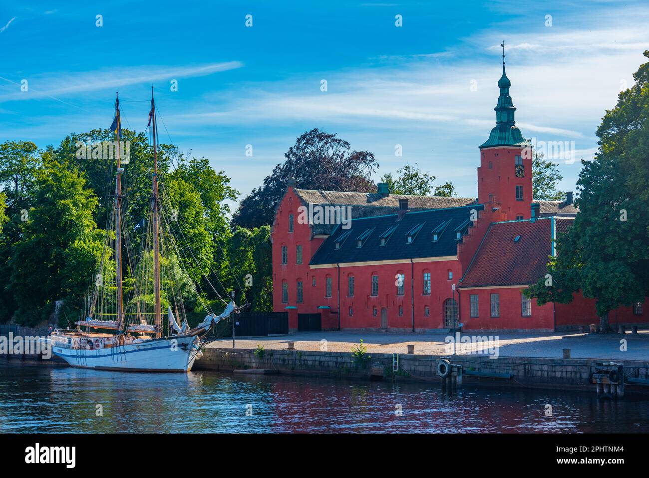 Red castle in Swedish town Halmstad Stock Photo - Alamy