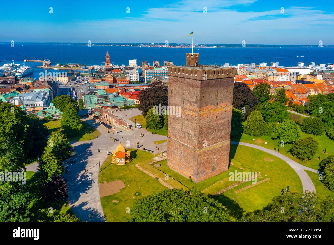 Kärnan tower in Swedish town Helsingborg Stock Photo - Alamy