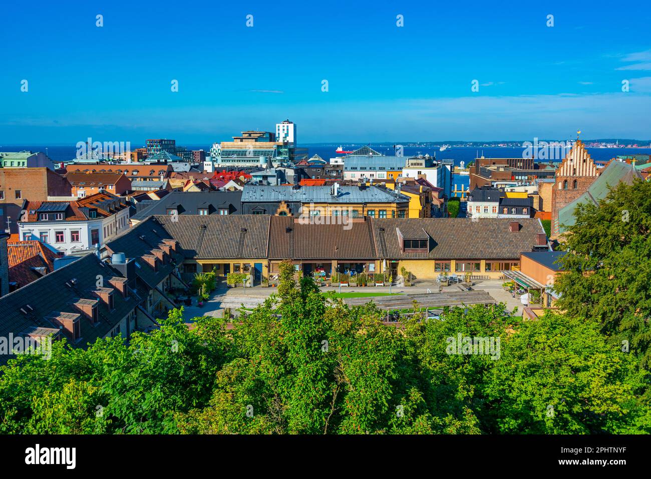 Panorama view of Swedish town Helsingborg Stock Photo - Alamy