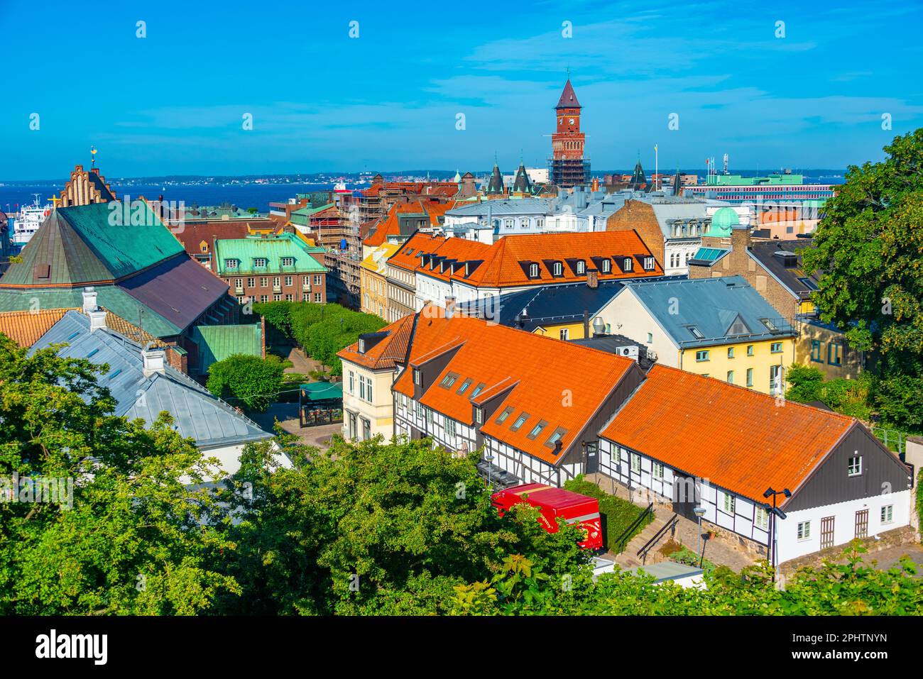 Panorama view of Swedish town Helsingborg Stock Photo - Alamy