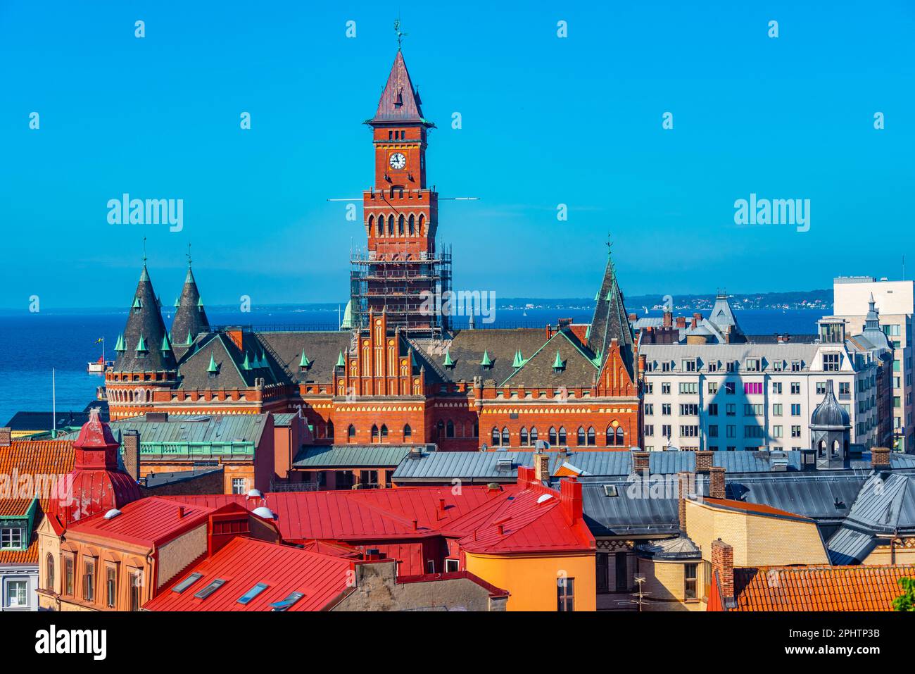 Panorama view of Swedish town Helsingborg Stock Photo - Alamy