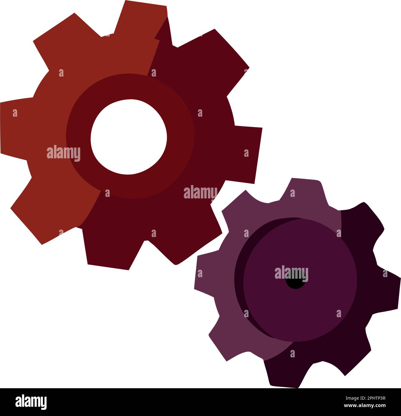 Engineering team works together to turn machine Stock Vector Image ...