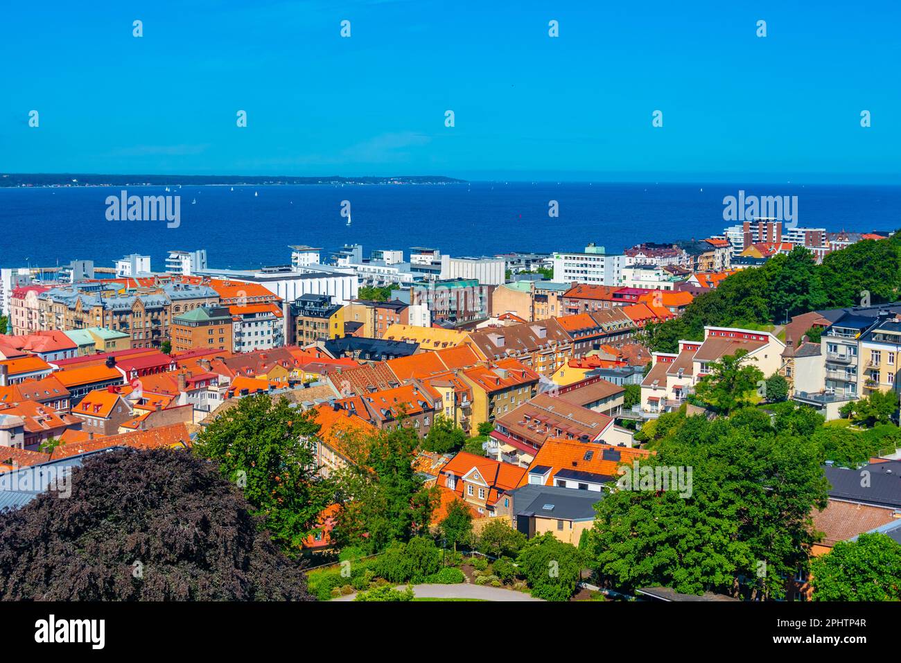 Panorama view of Swedish town Helsingborg Stock Photo - Alamy