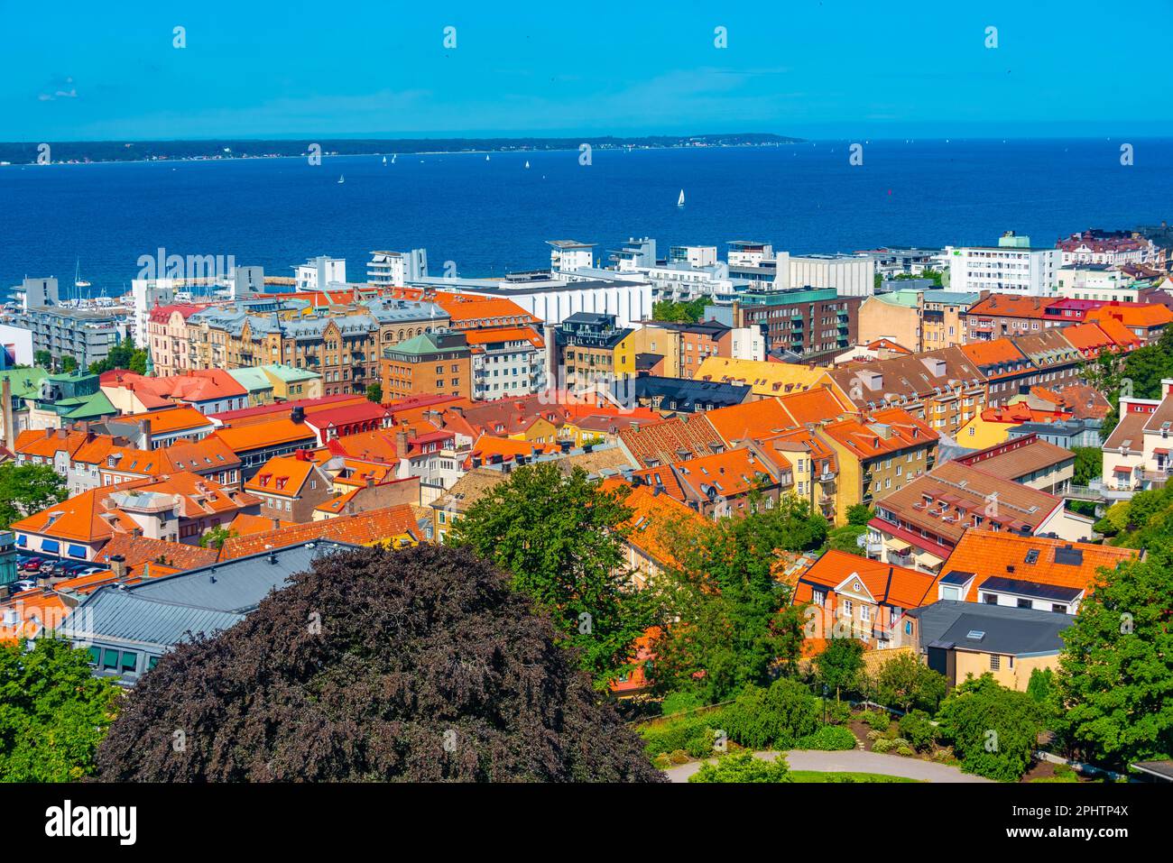 Panorama view of Swedish town Helsingborg Stock Photo - Alamy