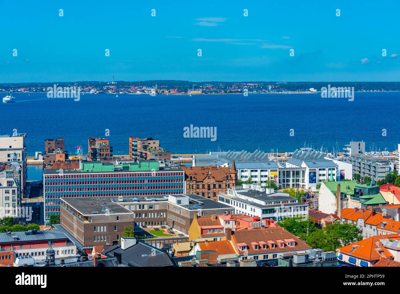 Panorama view of Swedish town Helsingborg Stock Photo - Alamy