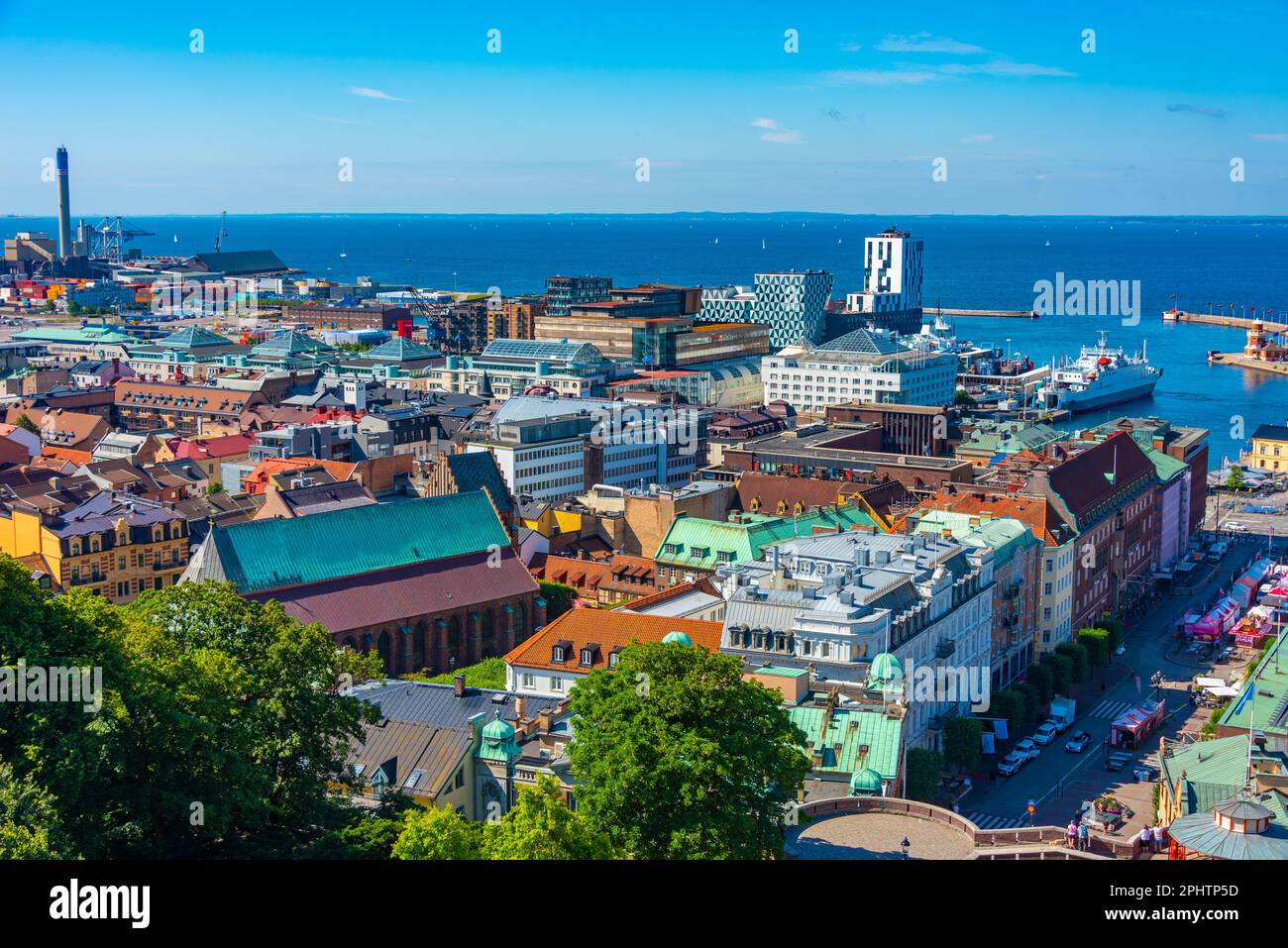 Panorama view of Swedish town Helsingborg Stock Photo - Alamy