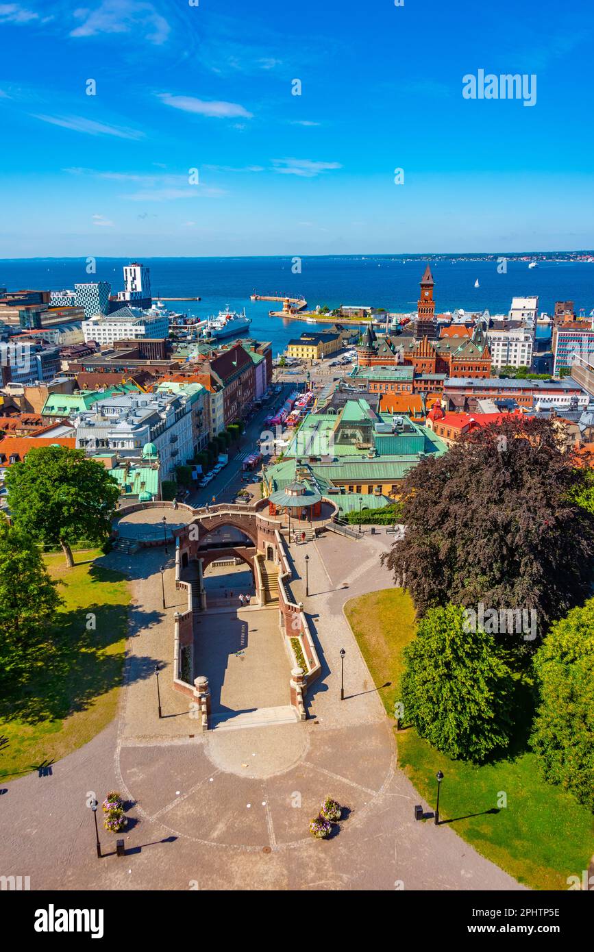 Aerial view of Swedish town Helsingborg Stock Photo - Alamy