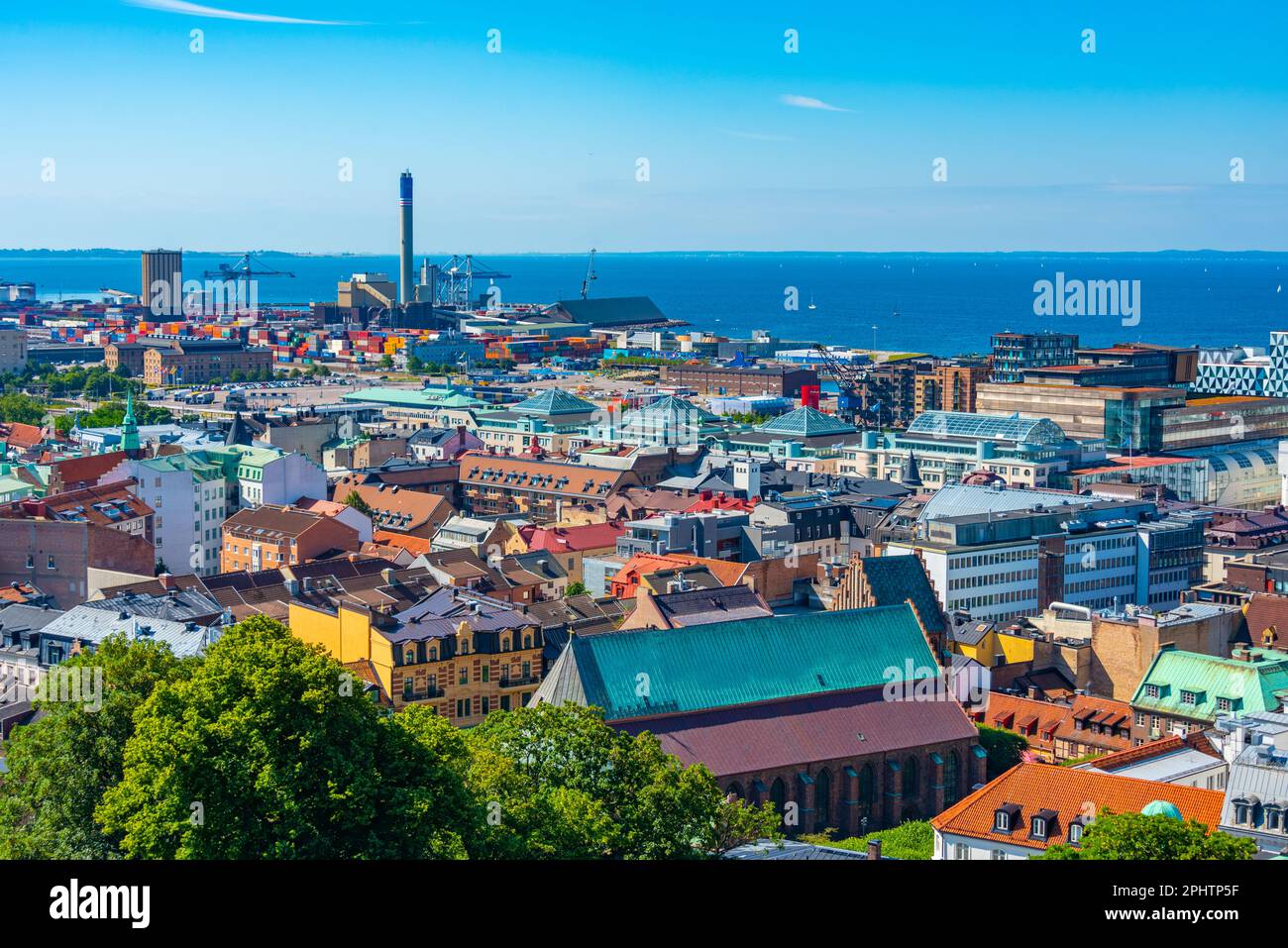 Panorama view of Swedish town Helsingborg Stock Photo - Alamy