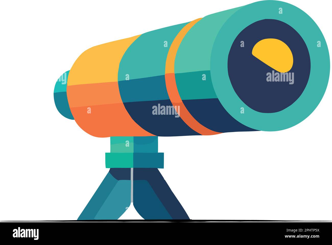 Watching discovery using telescope lens Stock Vector Image & Art - Alamy
