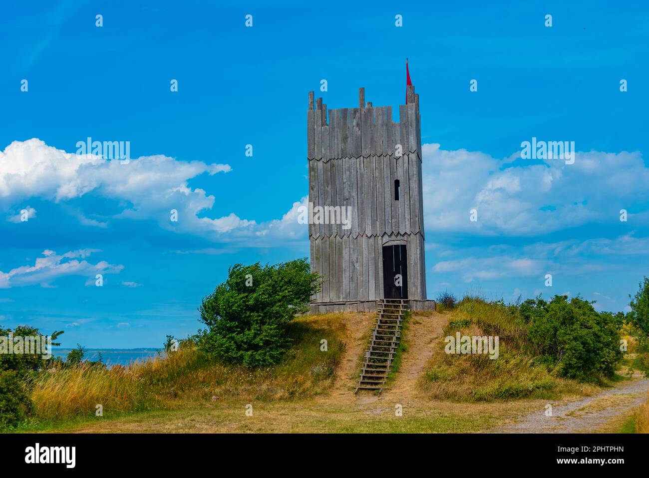 Wooden huts at Foteviken viking museum in Sweden Stock Photo - Alamy