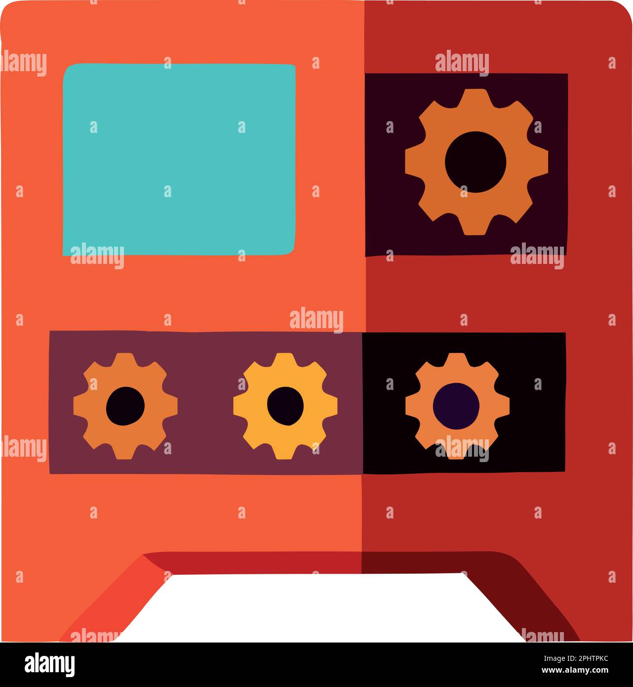Industry red machinery symbol Stock Vector Image & Art - Alamy