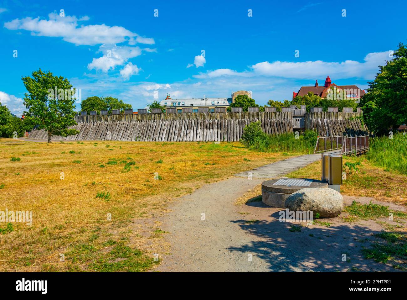 Trelleborgen, a viking wooden fortress in Trelleborg, Sweden Stock ...