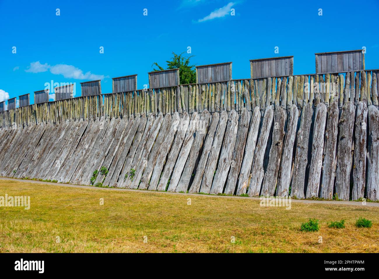 Trelleborgen, a viking wooden fortress in Trelleborg, Sweden Stock ...