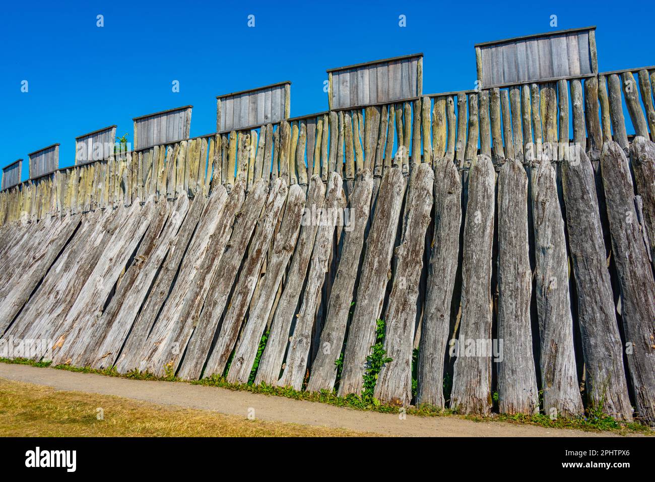 Trelleborgen, a viking wooden fortress in Trelleborg, Sweden Stock ...