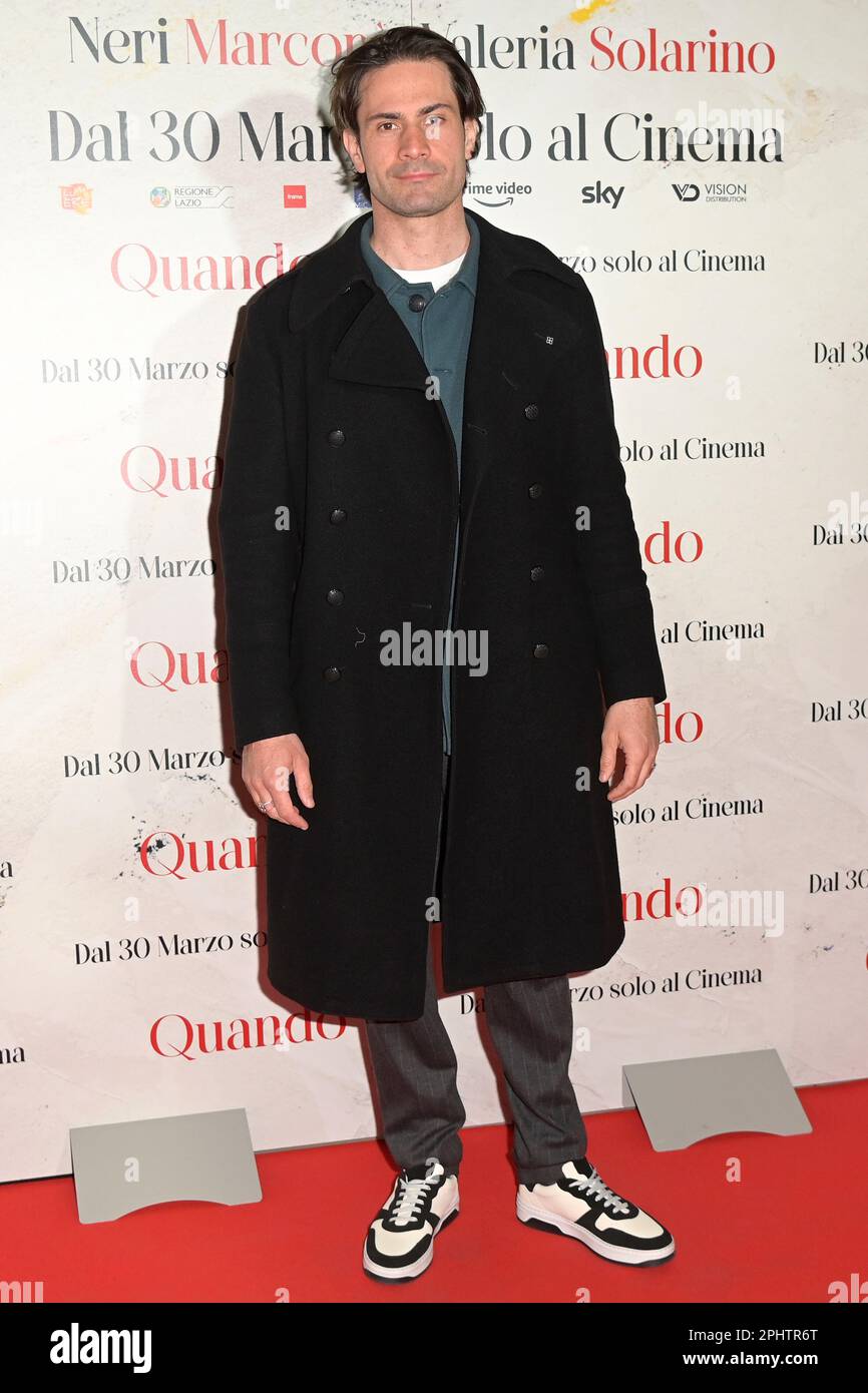 Rome, Italy. 29th Mar, 2023. Valerio Di Benedetto attends the red ...