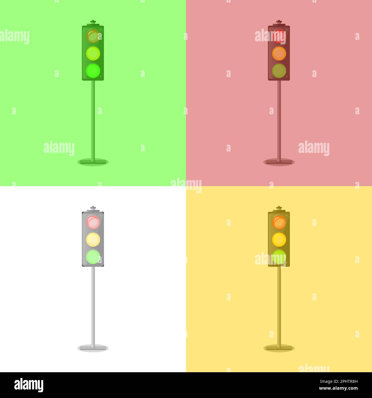 Traffic lights vector hi-res stock photography and images - Alamy