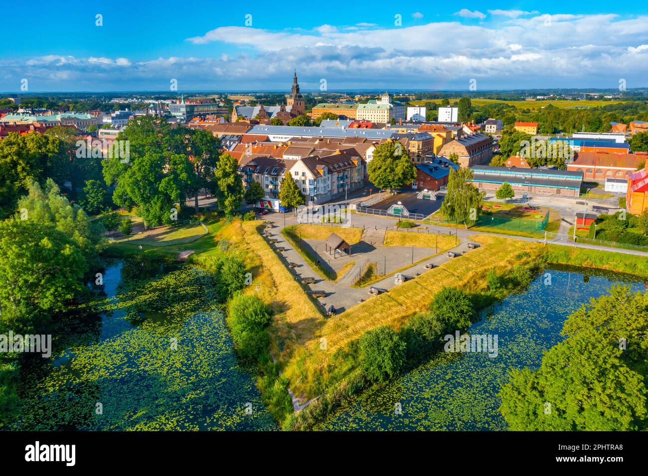 Aerial view of Kristianstad bastion in Sweden Stock Photo - Alamy