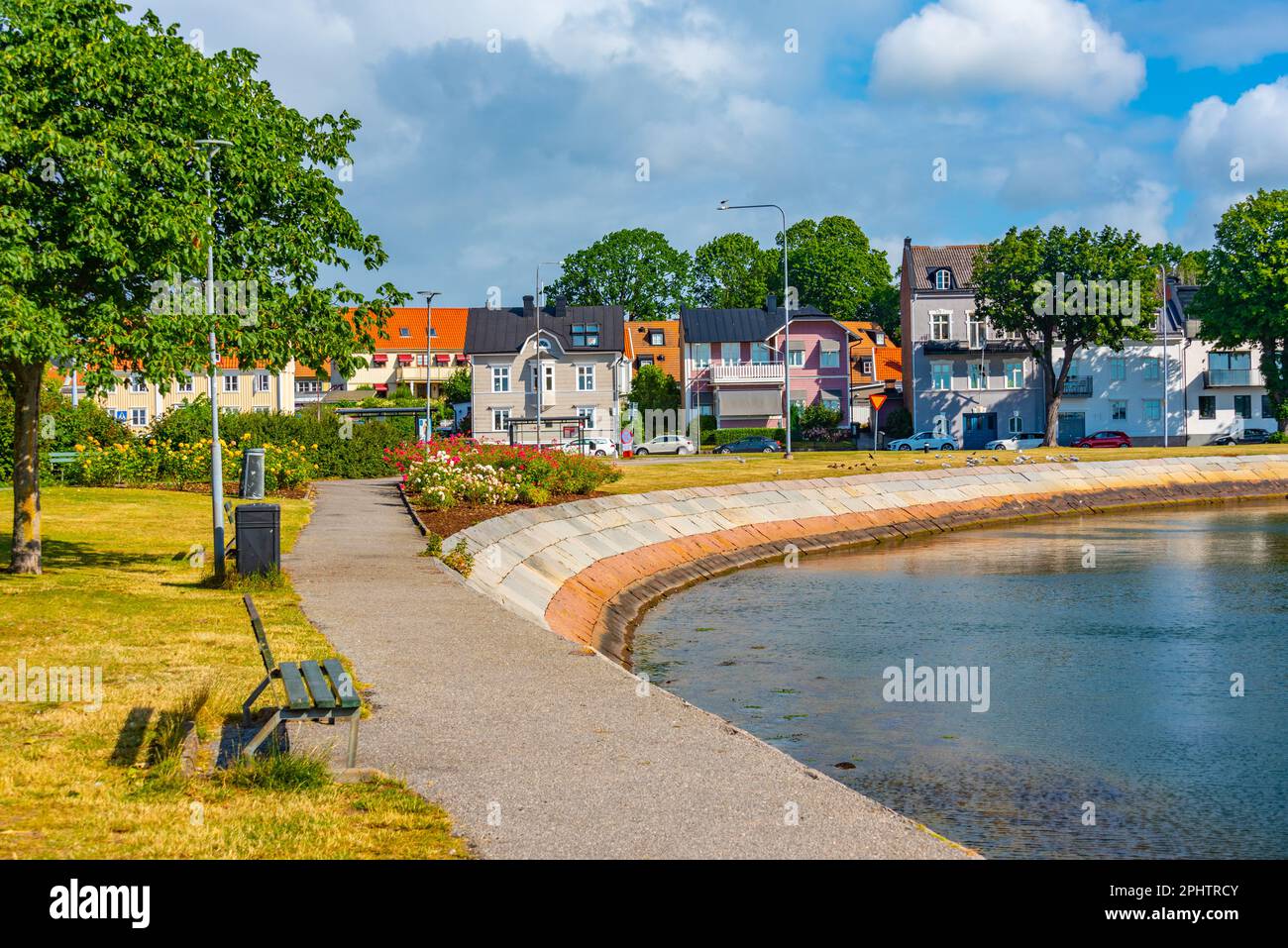 Waterfront in the port of Karlshamn, Sweden Stock Photo - Alamy