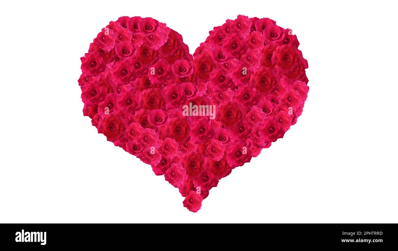 Red roses heart symbol love Cut Out Stock Images & Pictures - Alamy