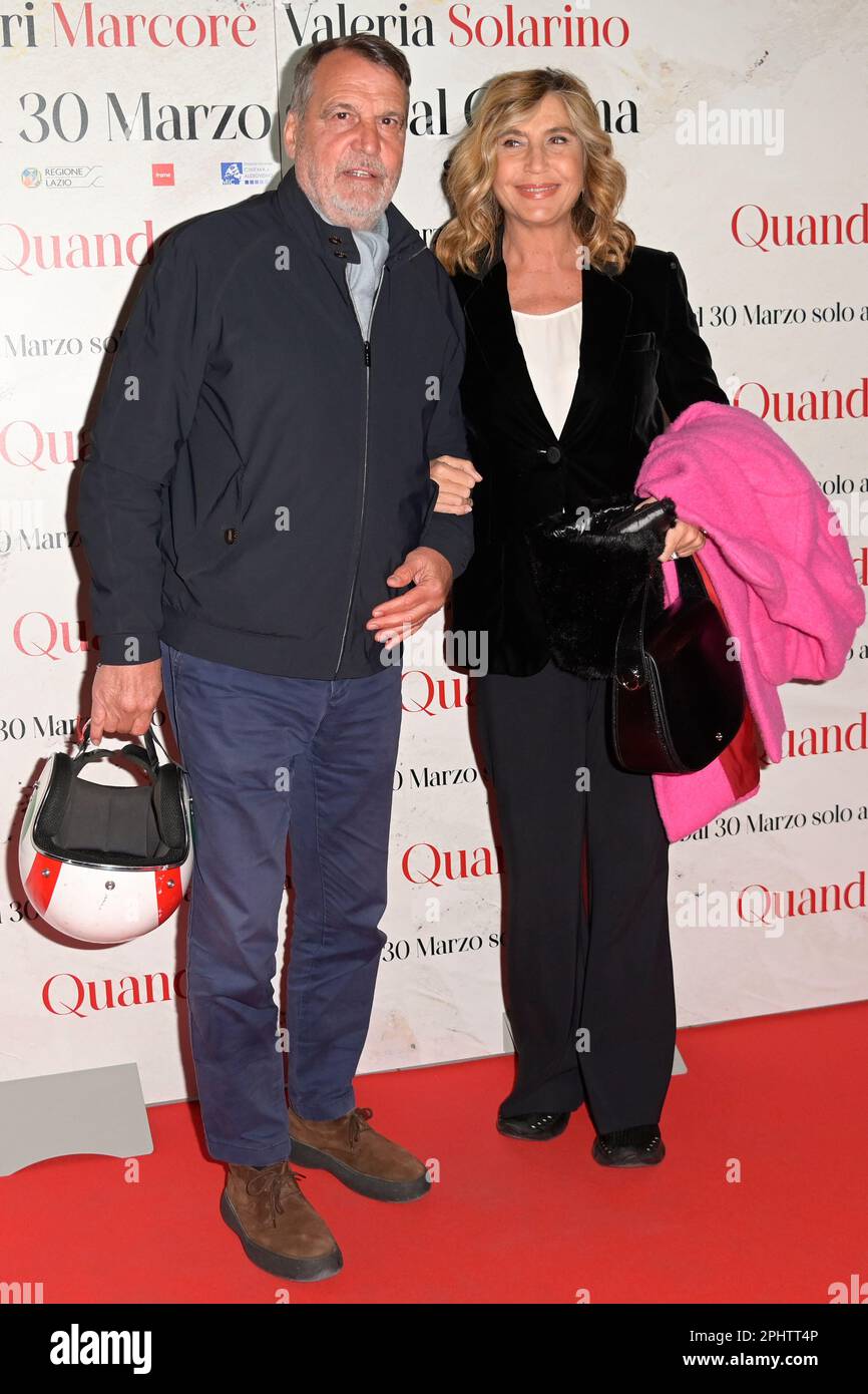 Rome, Italy. 29th Mar, 2023. Marco Tardelli (l) and Myrta Merlino (r ...