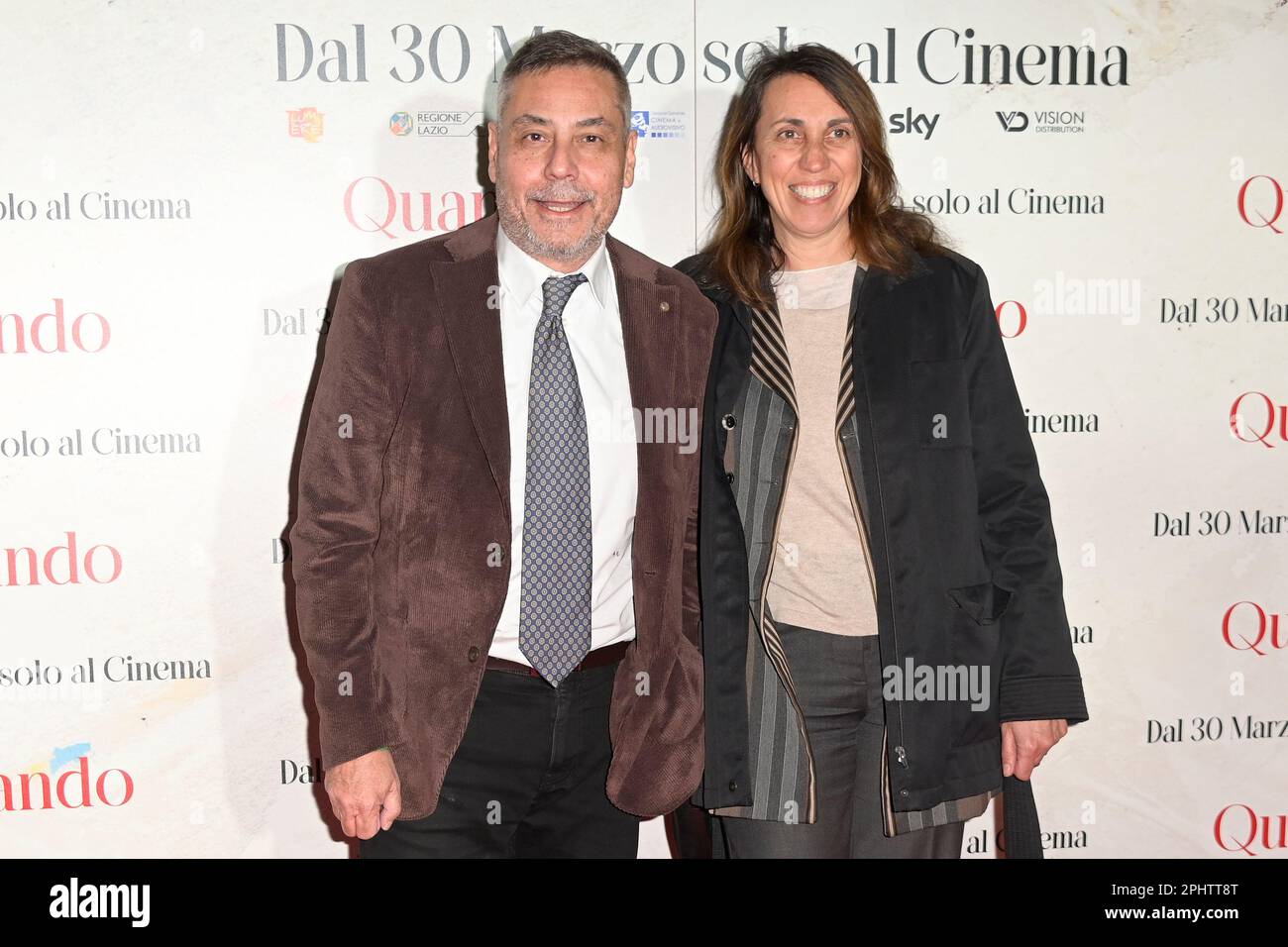 Rome, Italy. 29th Mar, 2023. Andrea Vianello (l) and Francesca Romana ...