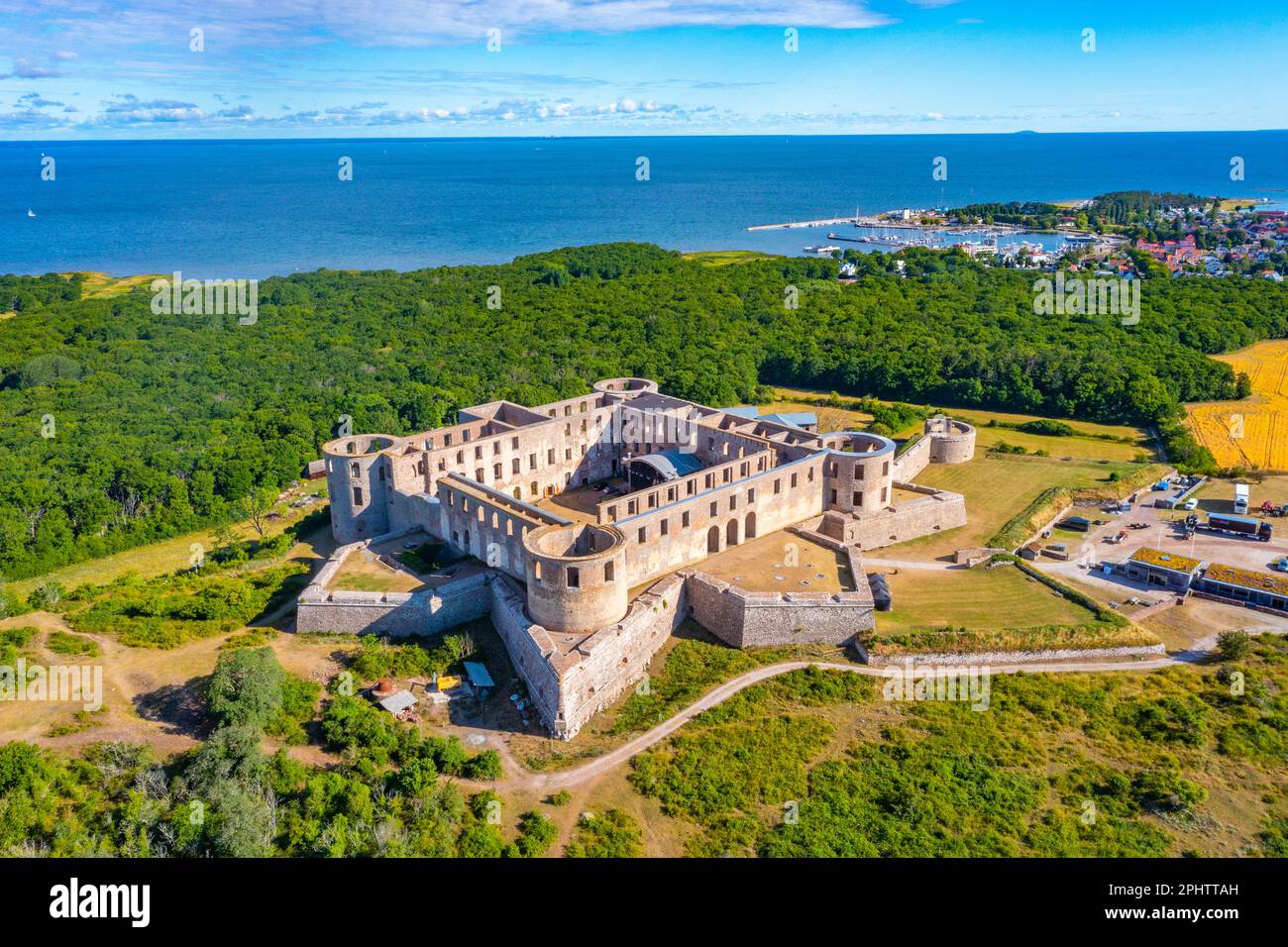 Aerial view of the Borgholm castle in Sweden Stock Photo - Alamy