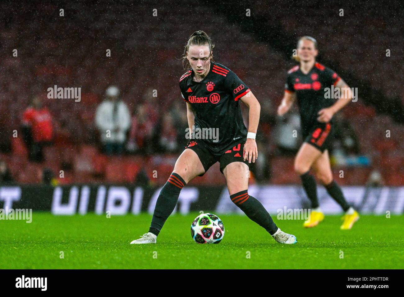 Carolin Simon (30) of Bayern pictured during a female soccer game ...