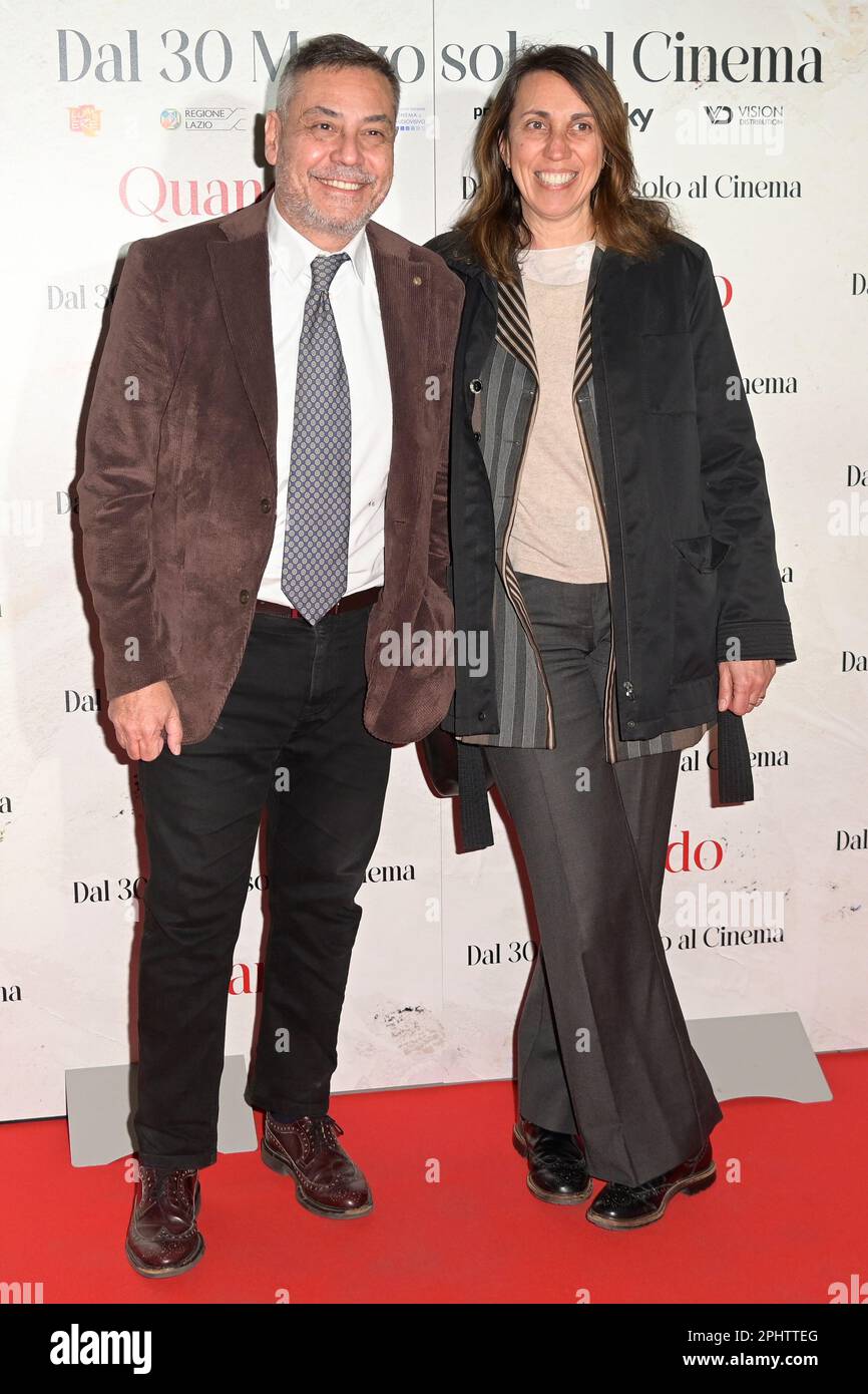 Rome, Italy. 29th Mar, 2023. Andrea Vianello (l) and Francesca Romana ...