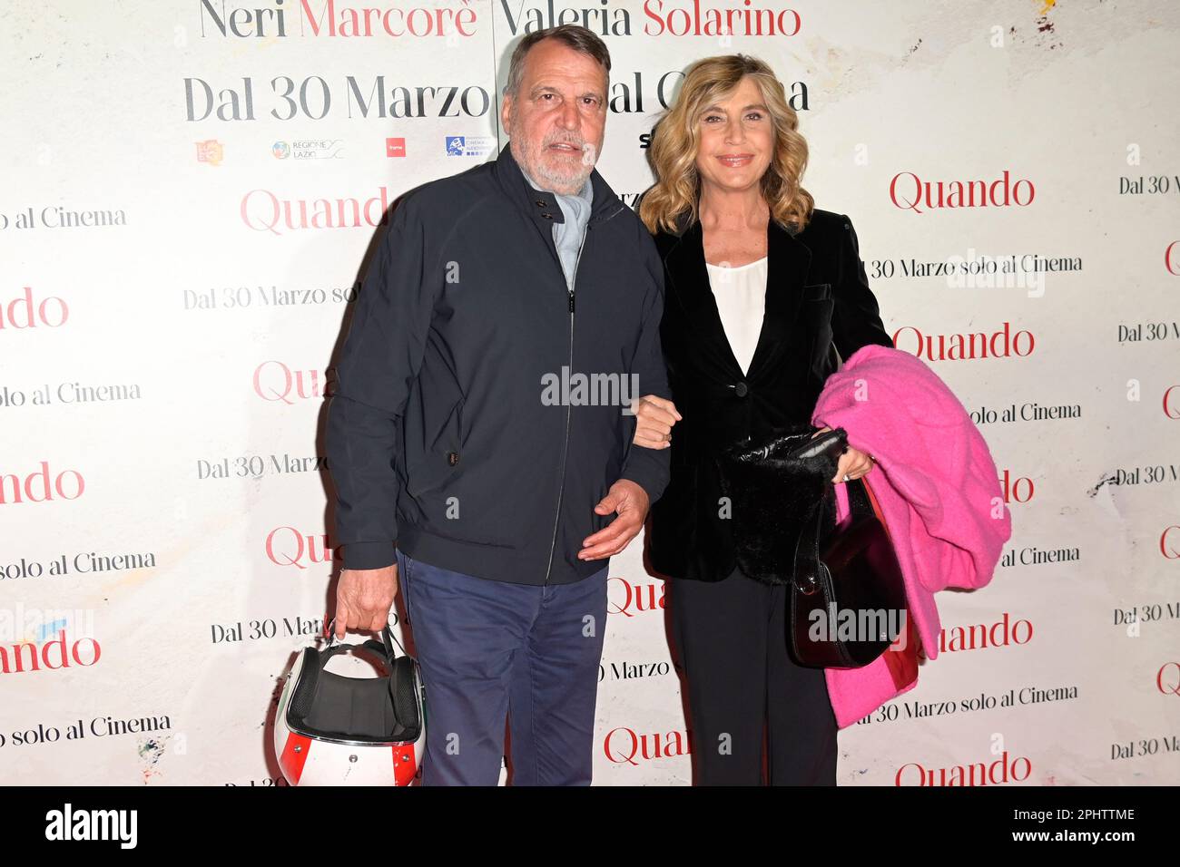 Rome, Italy. 29th Mar, 2023. Marco Tardelli (l) and Myrta Merlino (r ...