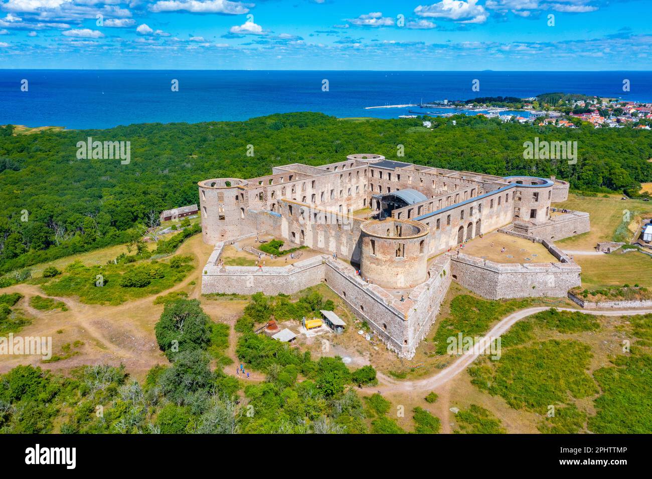 Aerial view of the Borgholm castle in Sweden Stock Photo - Alamy