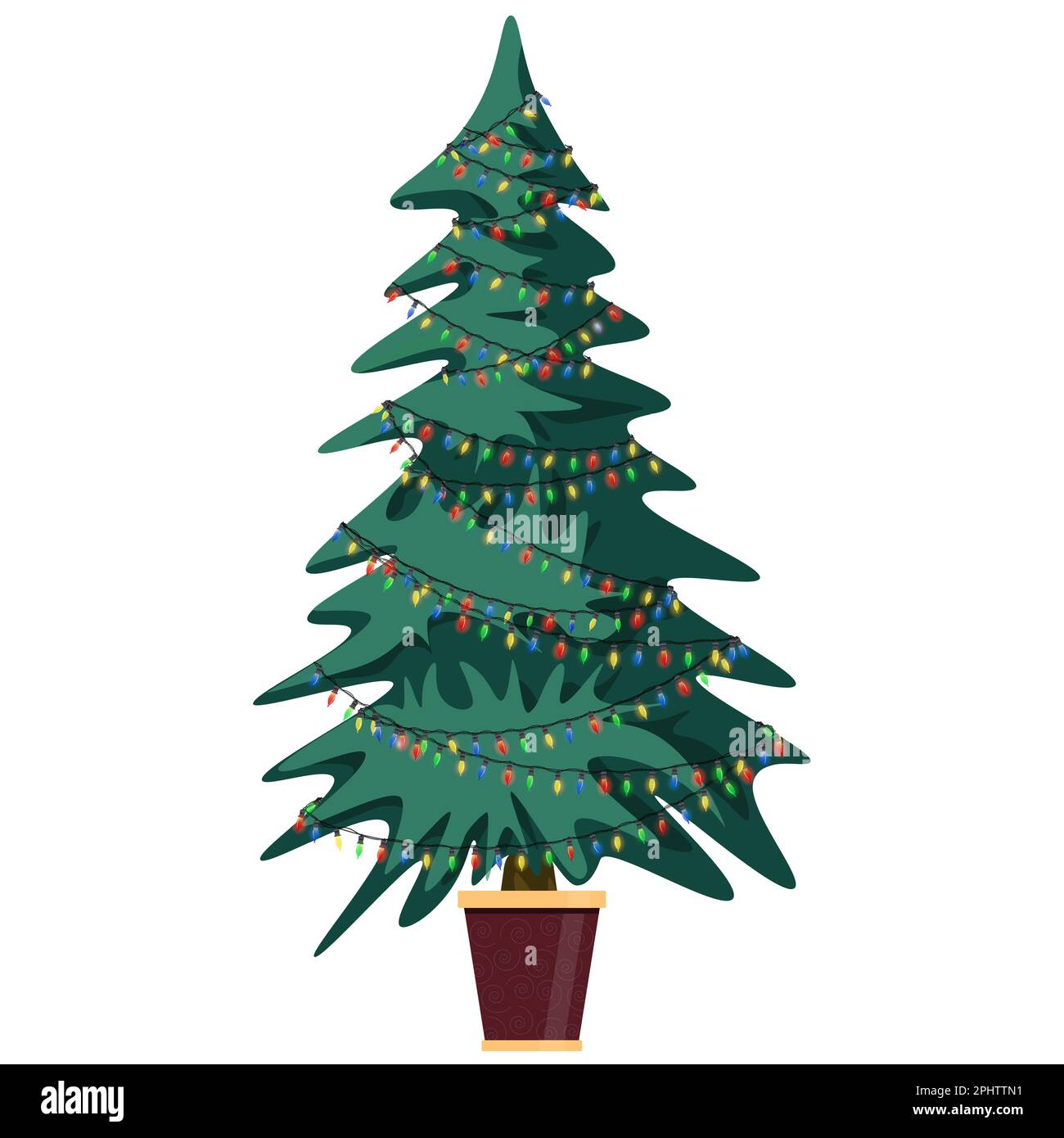 Christmas fairy lights in home Stock Vector Images - Alamy