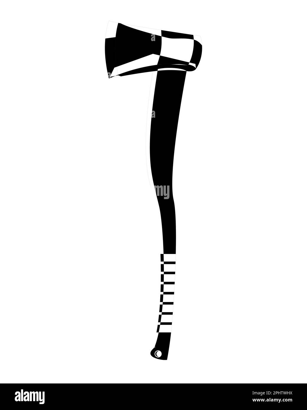 Axe splitting wood Stock Vector Images - Alamy