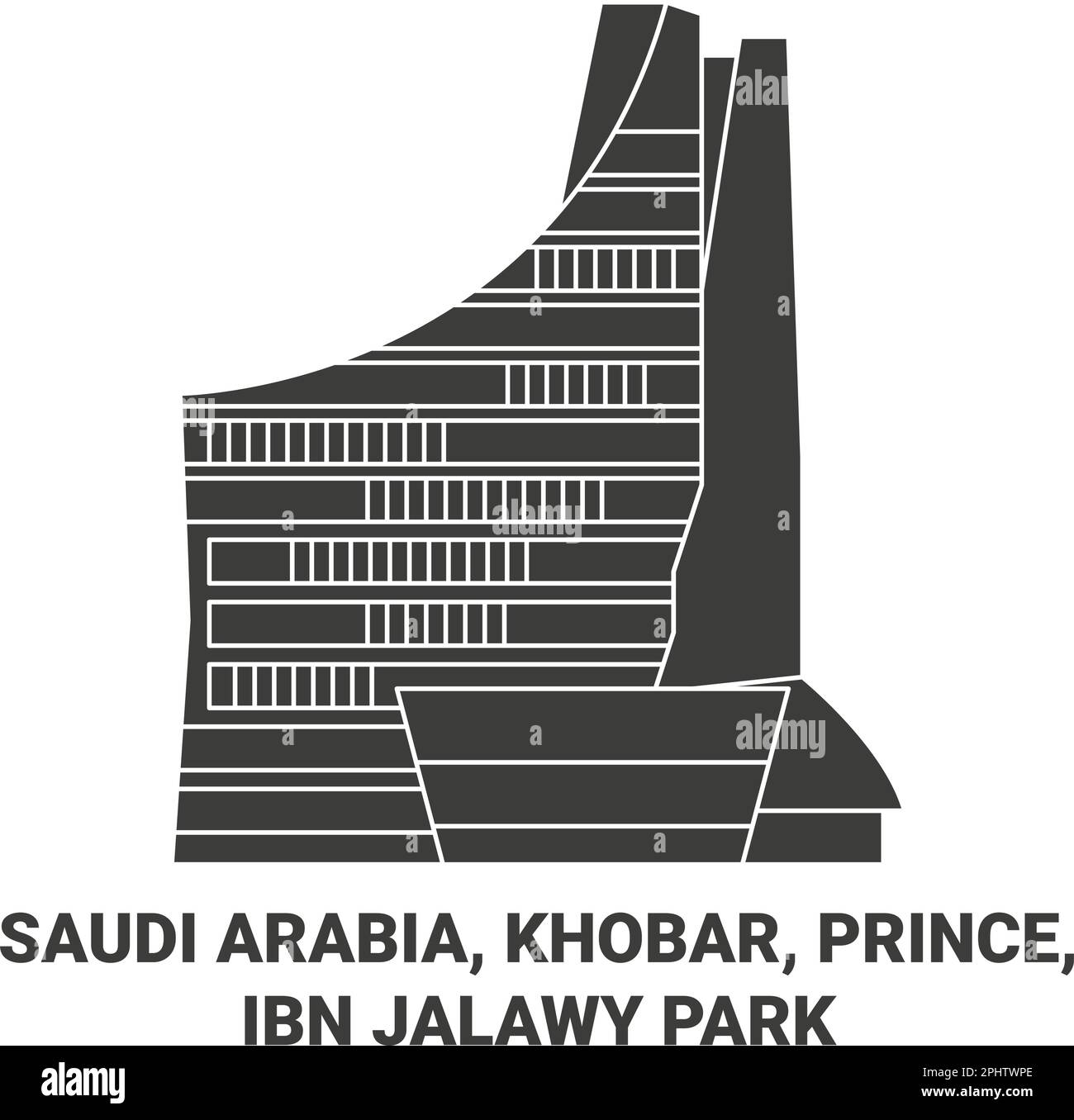 Saudi Arabia, Khobar, Prince, Ibn Jalawy Park travel landmark vector ...