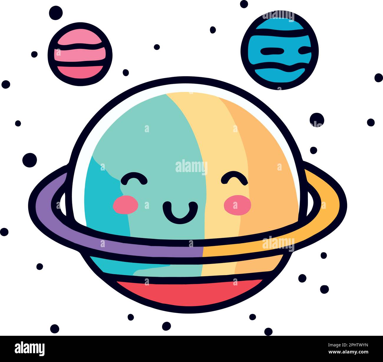 happy saturn planet emoji Stock Vector Image & Art - Alamy