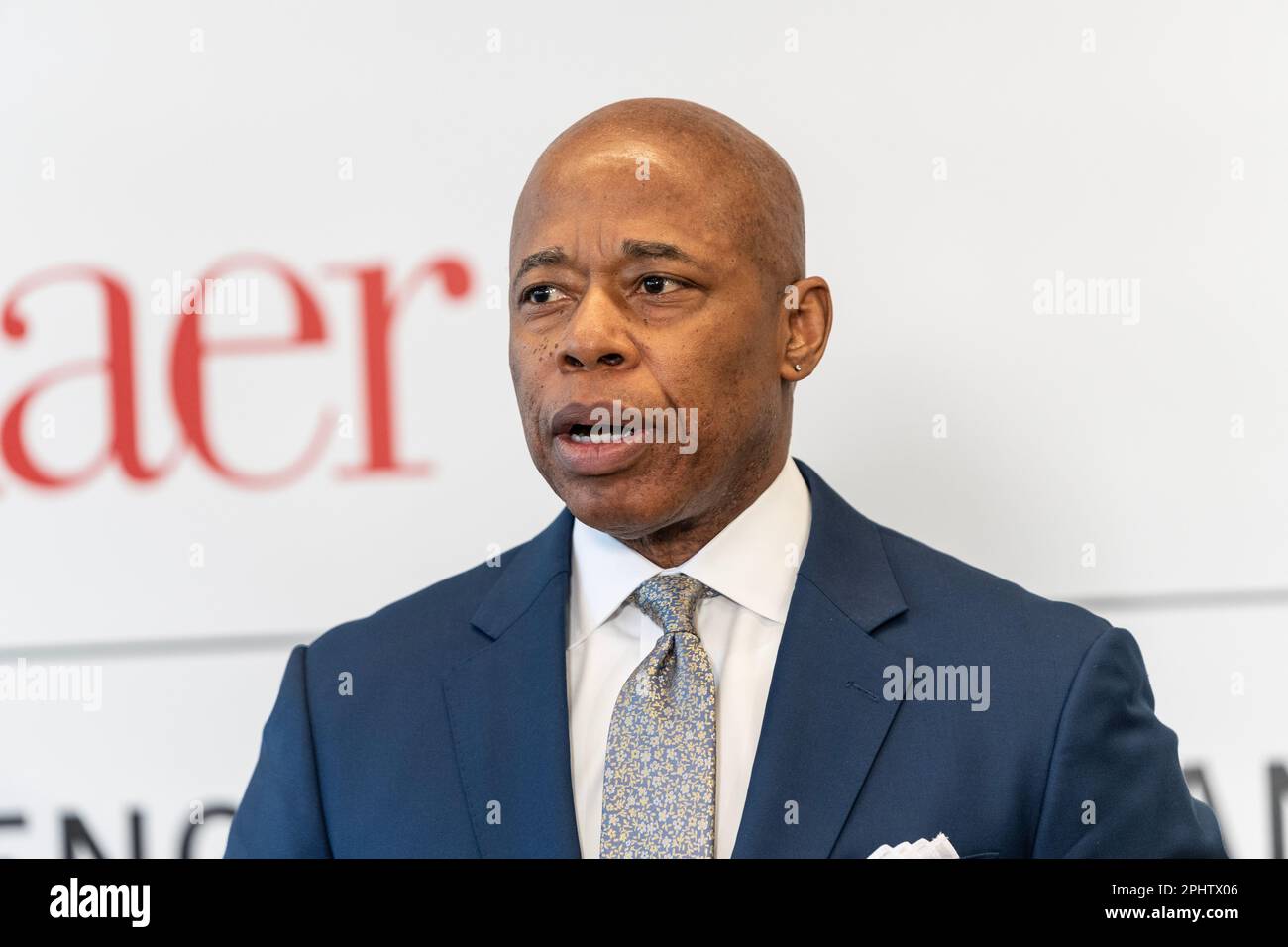 Mayor Eric Adams speaks at Grand opening of Center for Engeneering and ...