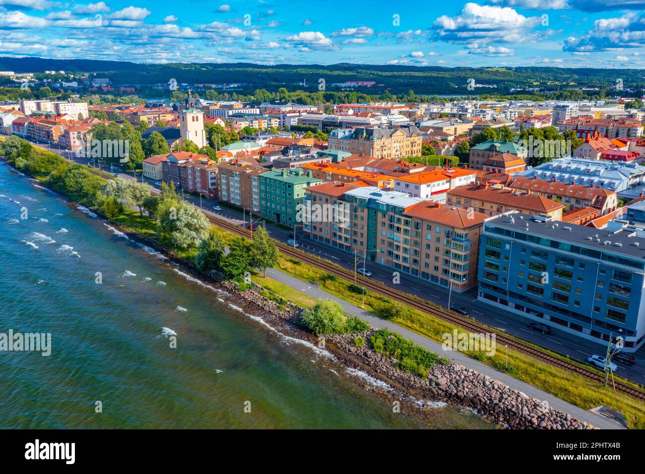 Panorama view of Swedish town Jönköping Stock Photo - Alamy