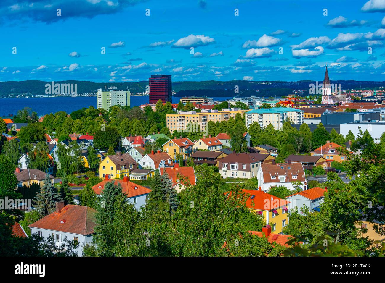 Panorama view of Swedish town Jönköping Stock Photo - Alamy