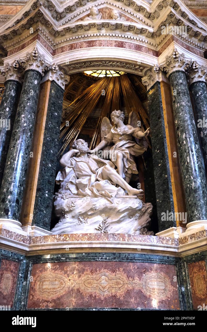 The Dream of Joseph statue by Domenico Guidi in Santa Maria Della ...