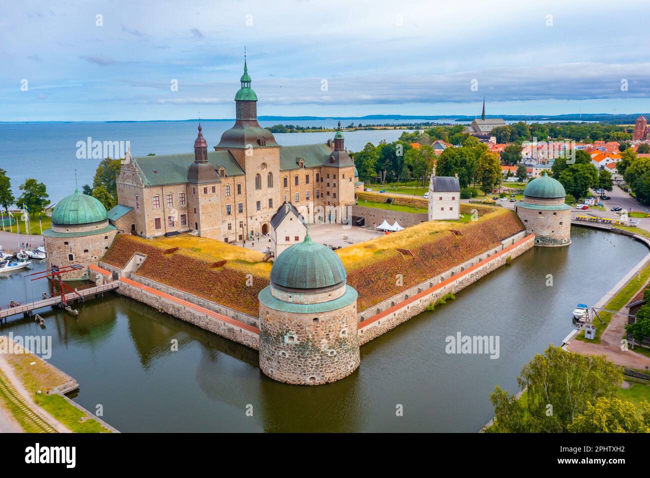 Aerial view of Vadstena castle in Sweden Stock Photo - Alamy