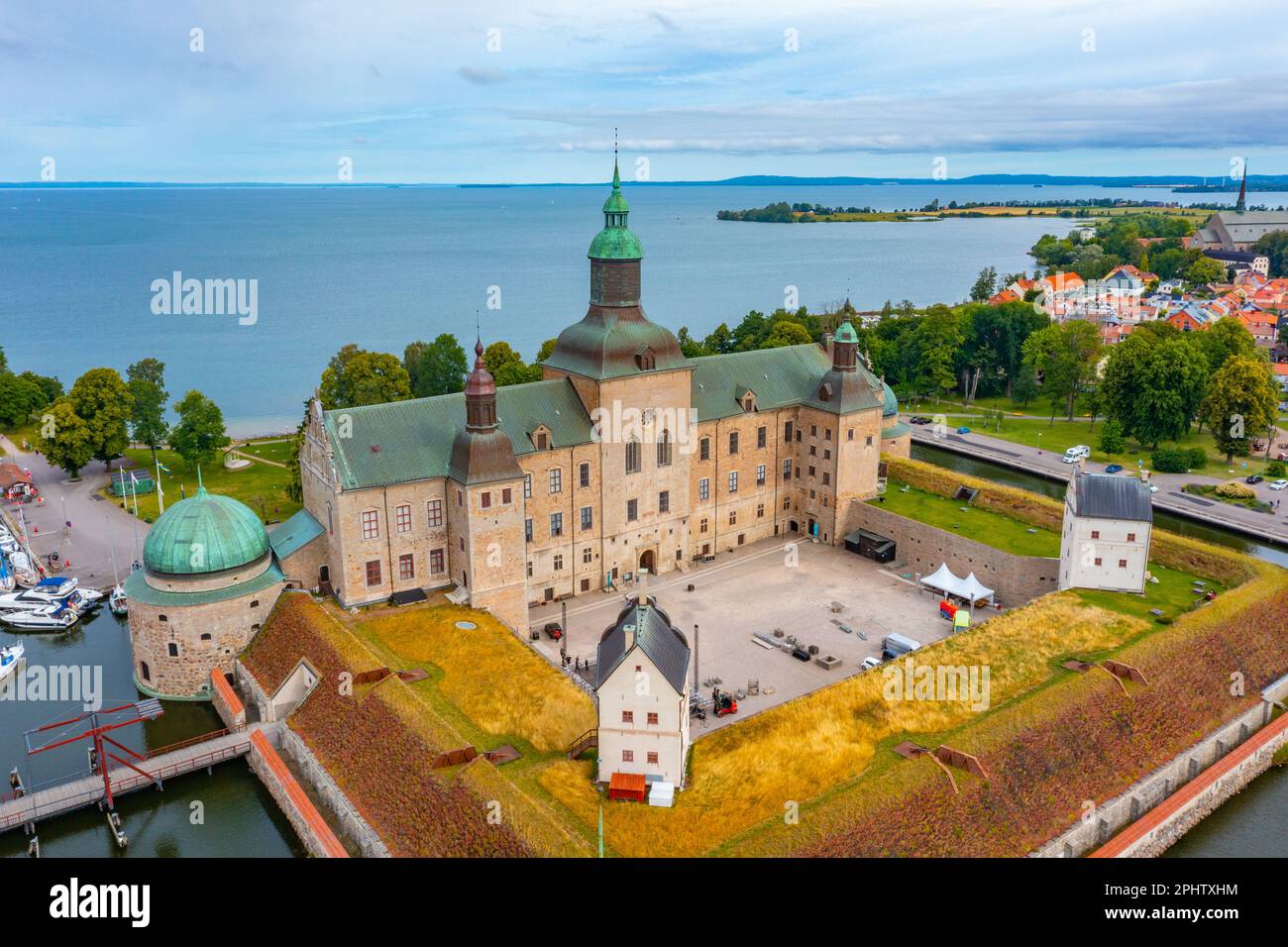 Aerial view of Vadstena castle in Sweden Stock Photo - Alamy
