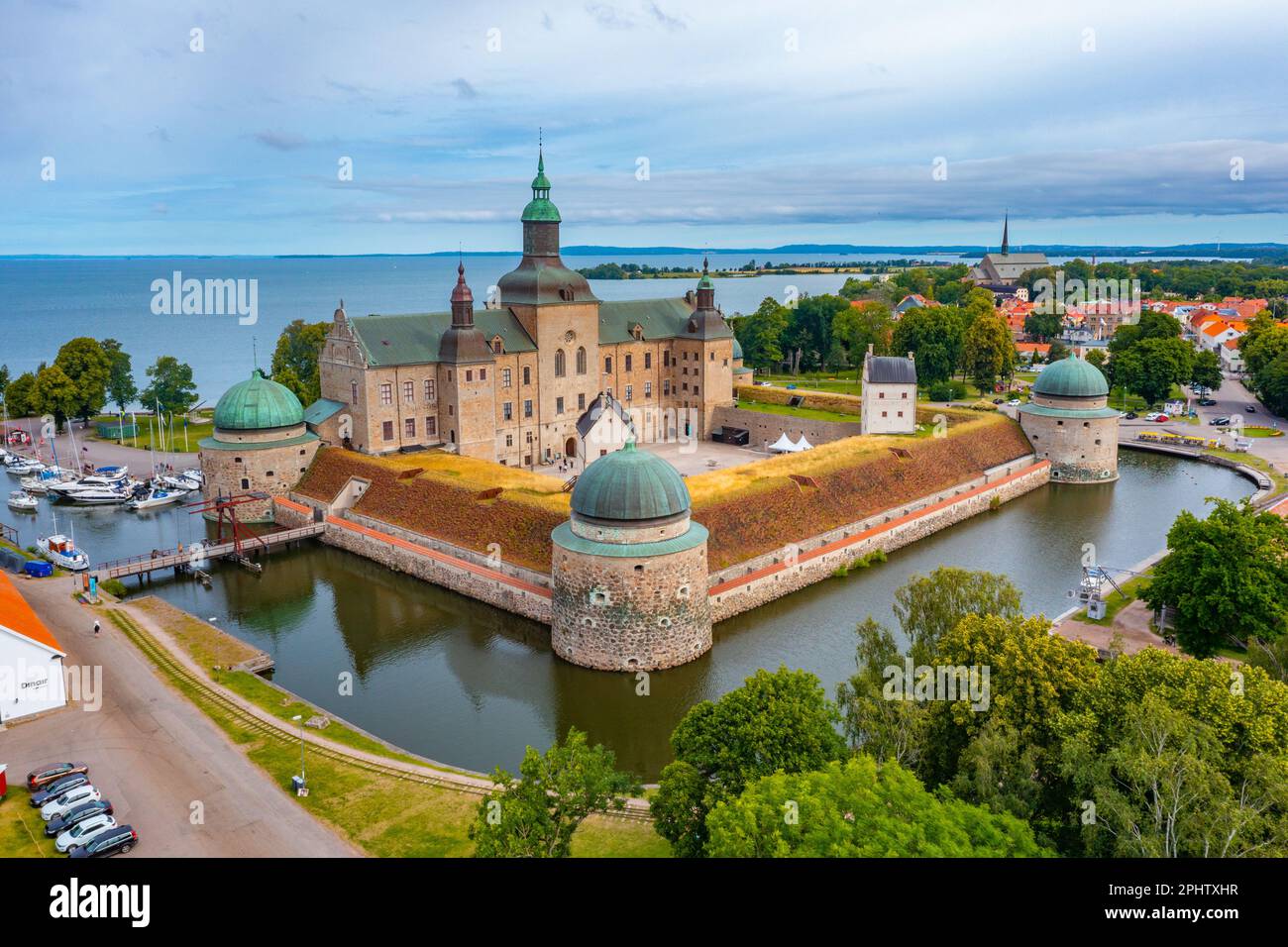 Aerial view of Vadstena castle in Sweden Stock Photo - Alamy