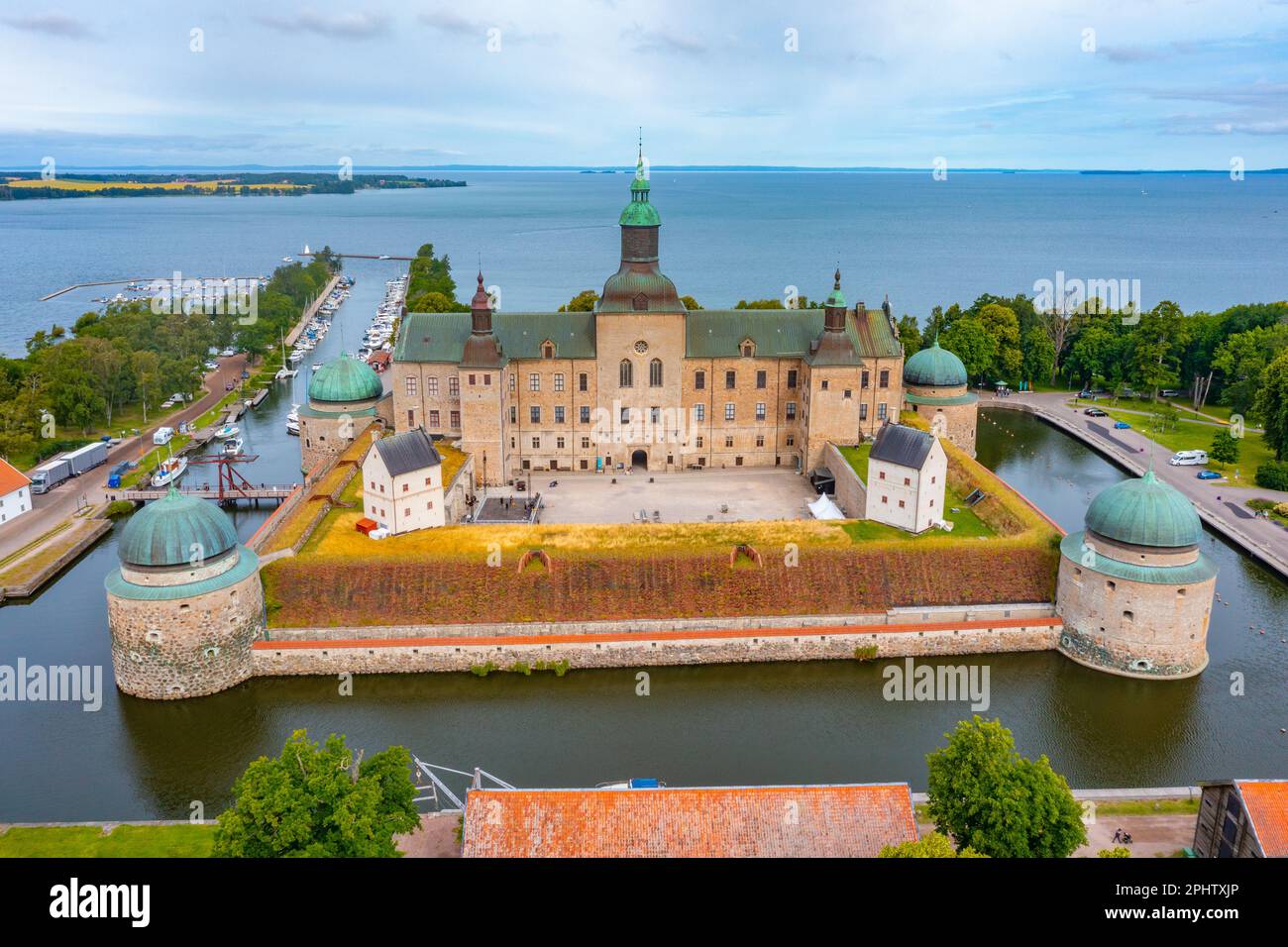 Aerial view of Vadstena castle in Sweden Stock Photo - Alamy