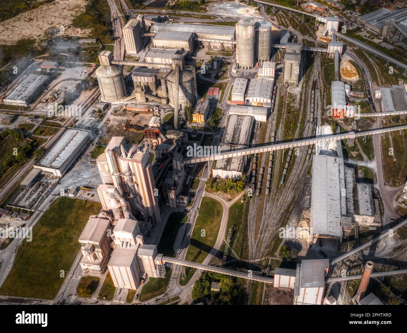 Cement plant in process manufacturing clinker cement product Stock ...