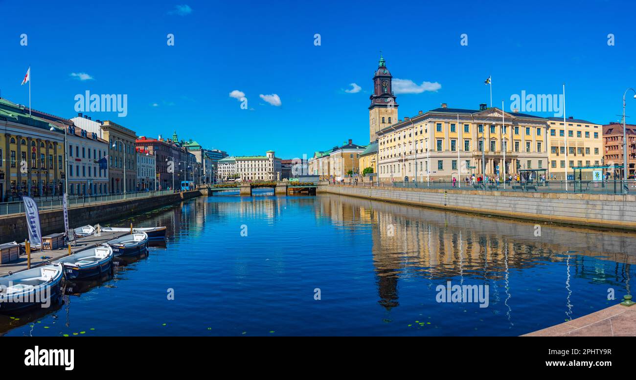 Big harbour channel (stora hamnkanalen) in swedish city Goteborg Stock ...