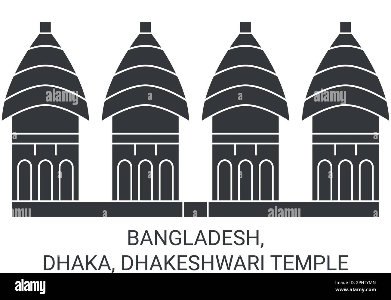 Bangladesh, Dhaka, Dhakeshwari Temple travel landmark vector ...