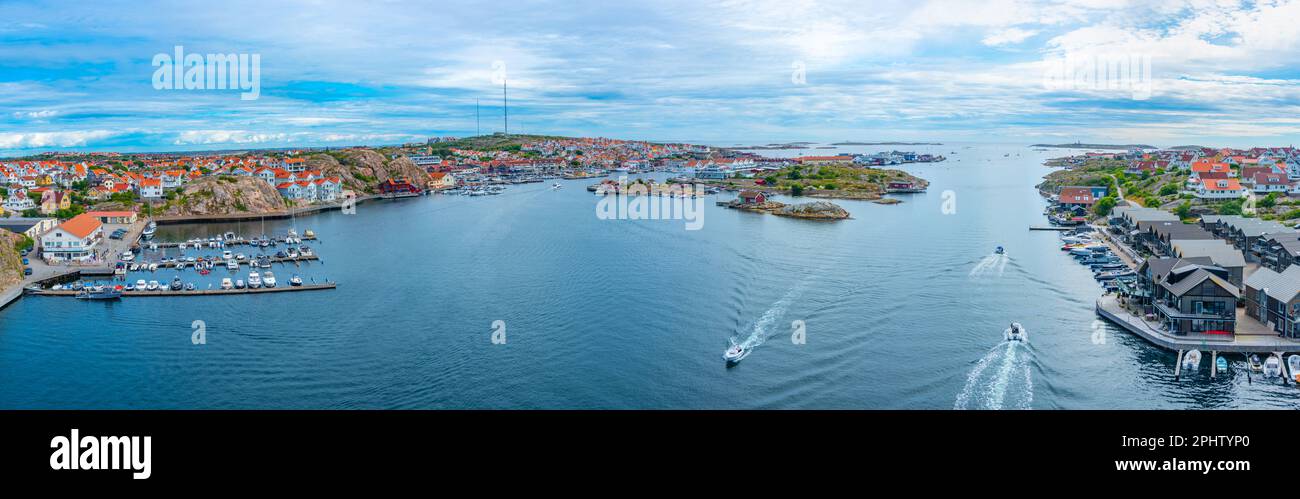 Panorama view of Swedish town Kungshamn Stock Photo - Alamy