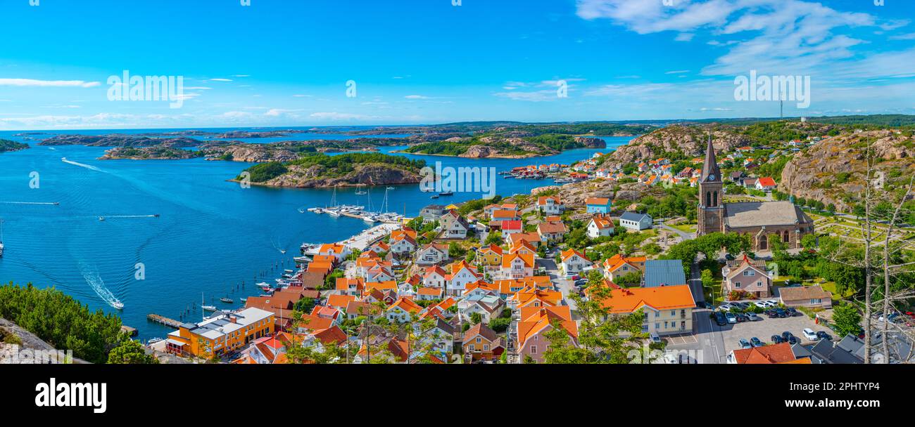 Panorama view of Swedish town Fjällbacka Stock Photo - Alamy