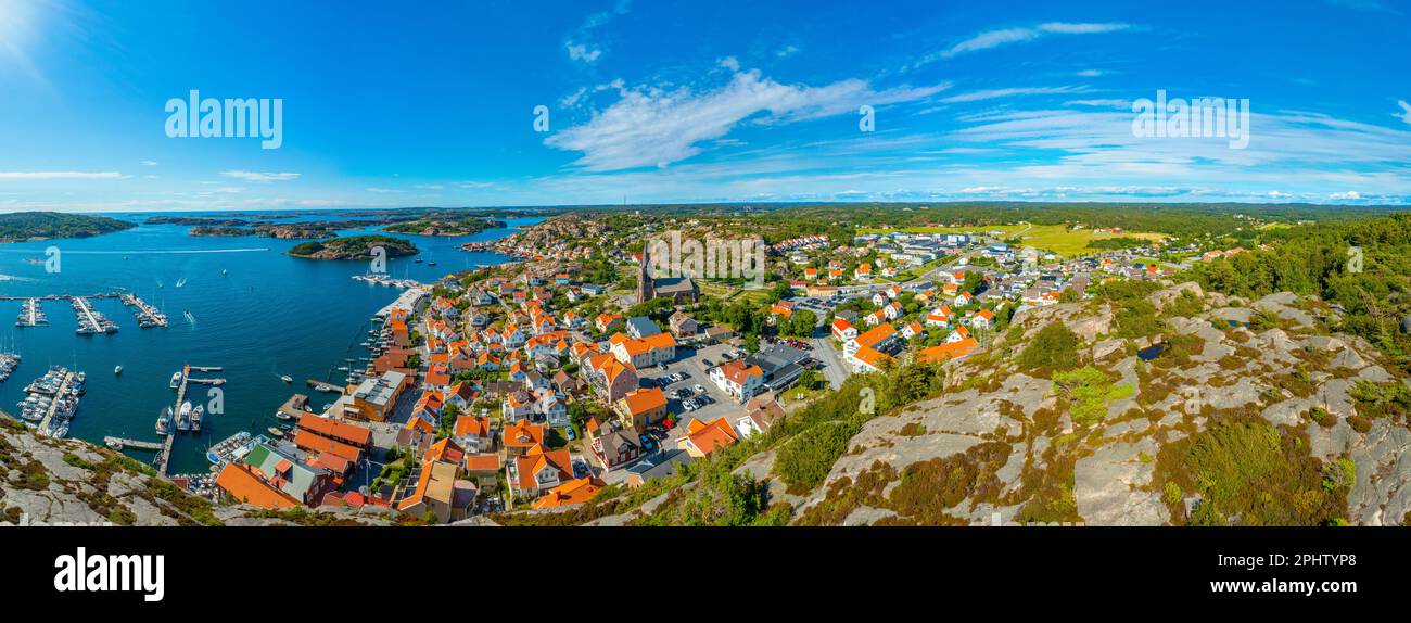 Panorama view of Swedish town Fjällbacka Stock Photo - Alamy