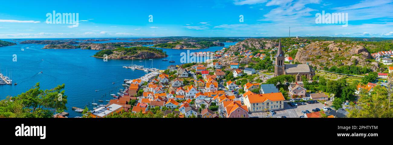 Panorama view of Swedish town Fjällbacka Stock Photo - Alamy