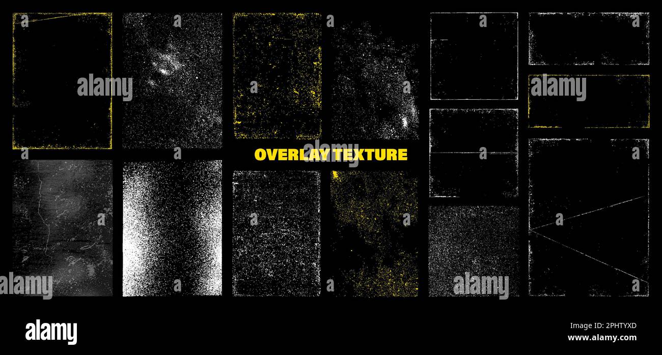 Creative set Overlay textures. Stamps with effect of antiquity Stock ...
